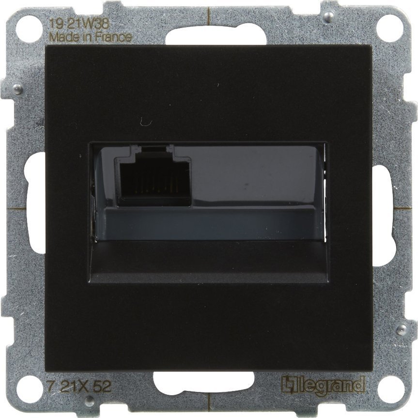 Legrand SUNO 6 UTP ligzda. melna 721452 hep [Gniazdo RJ45/kat UTP ...