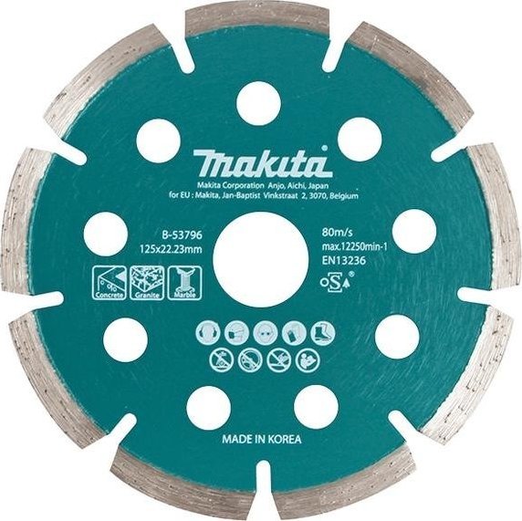 Makita MAKITA DIMANTA DISKS 125x22.23mm SEGMENTS (SUSAIS) BETONS ...