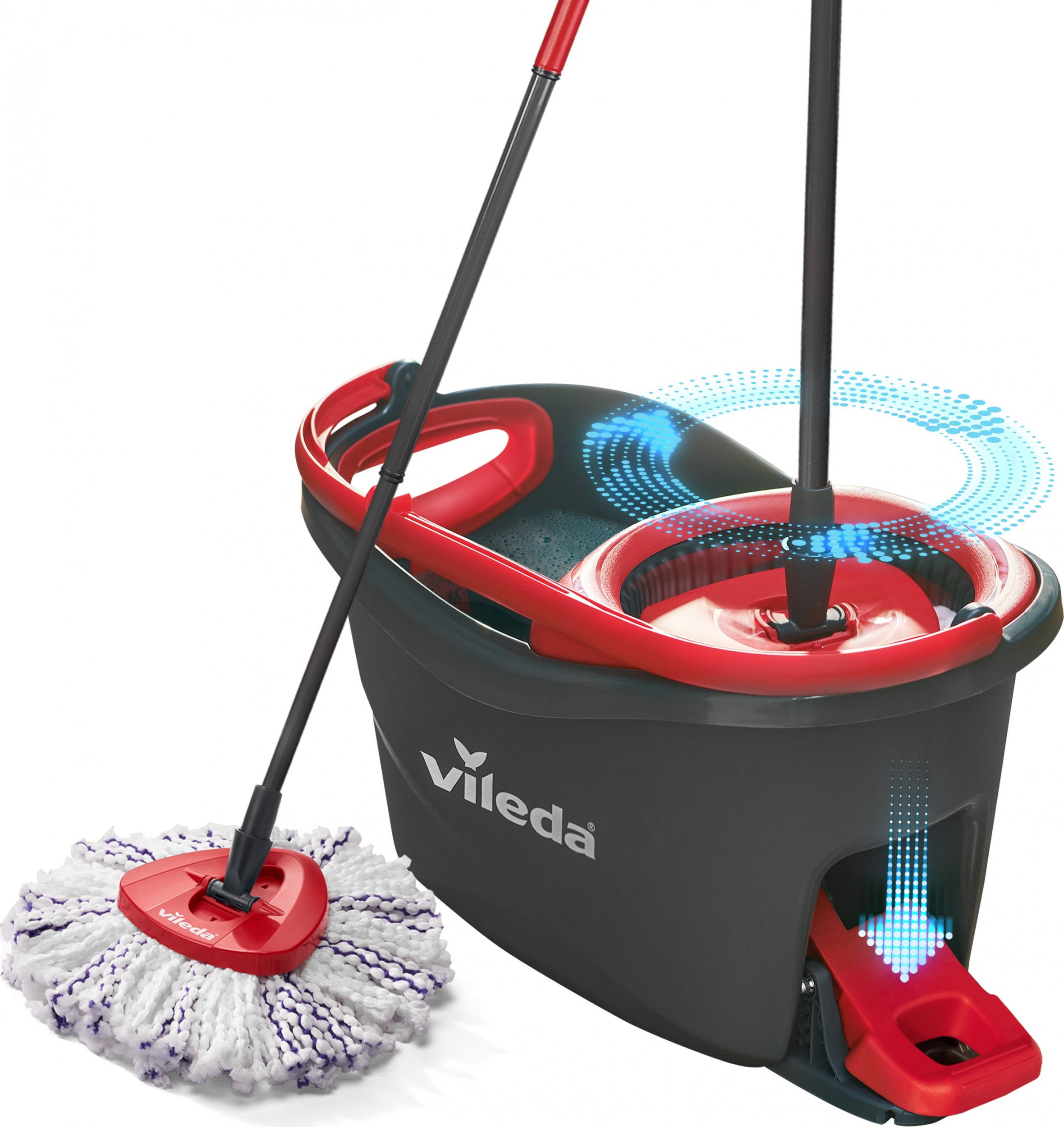 Vileda Turbo mops (167751) ar spaini [Mop 3w1 wiadrem]
