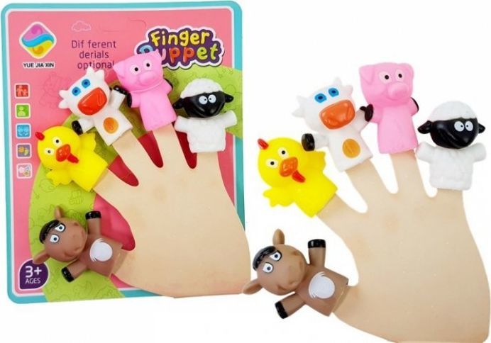 Lean Sport Finger gultiņas Animals Puppets 5 elementi [na palce Pacynki ...
